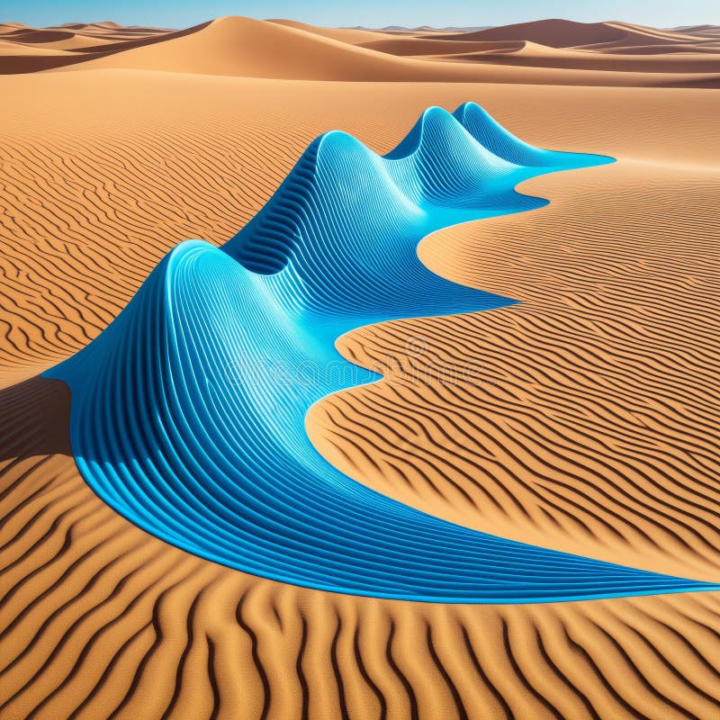 Plastic Wave in the Desert As an Environmental Metaphor Stock Image ...