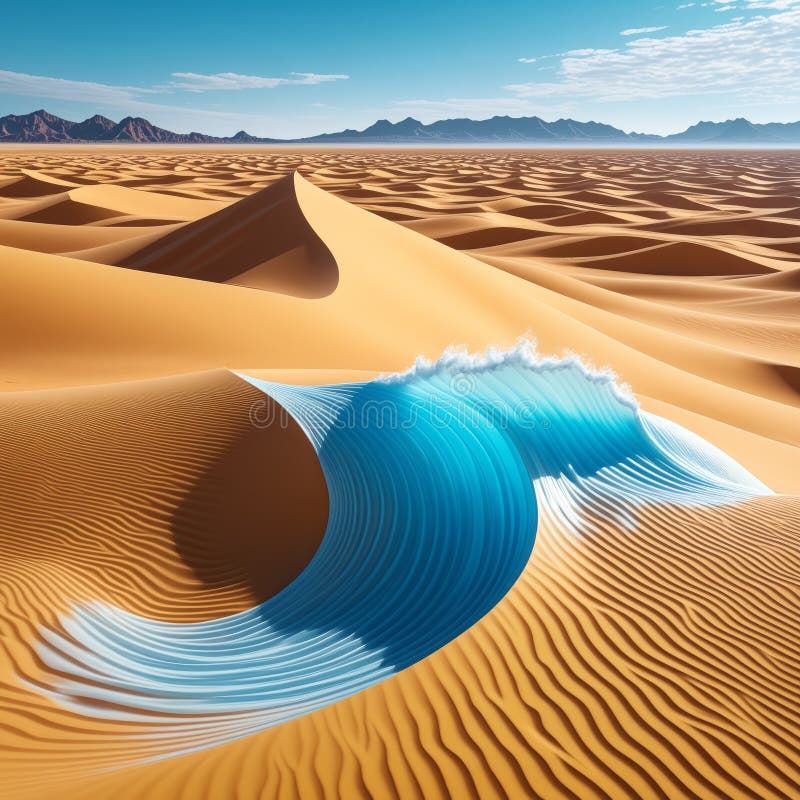 Plastic Wave in the Desert Environmental Metaphor Stock Image - Image ...