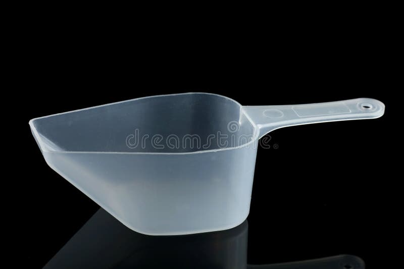 Plastic White Scoop Close-up. Scoop is Empty Stock Image - Image of ...