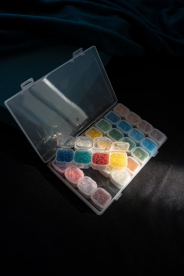 Master Box for Storing Containers with Beads Stock Image - Image of ...