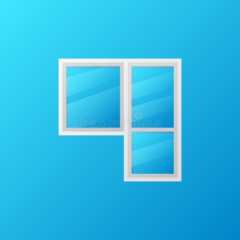 Plastic Window with Balcony Door Vector Icon or Symbol Stock Vector ...