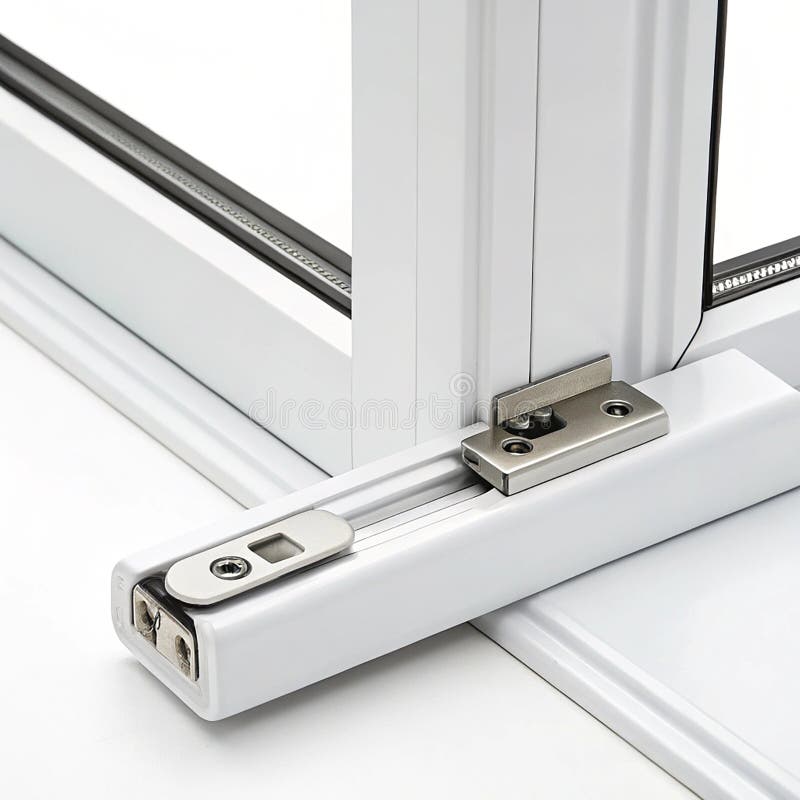 Plastic Window Lock with Sliding Mechanism Stock Illustration ...