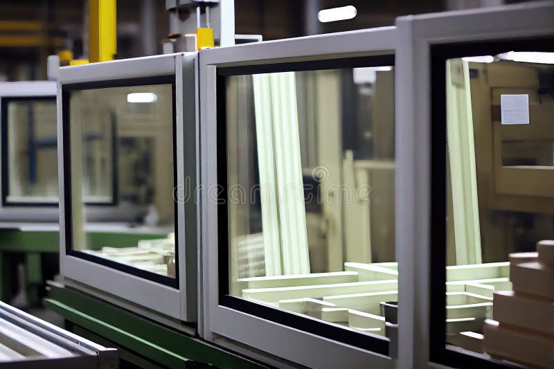 PVC Window Production Welding Process Stock Image - Image of plastic ...