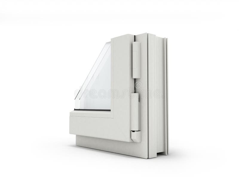 Plastic Window Profile on White Close Up Stock Illustration ...