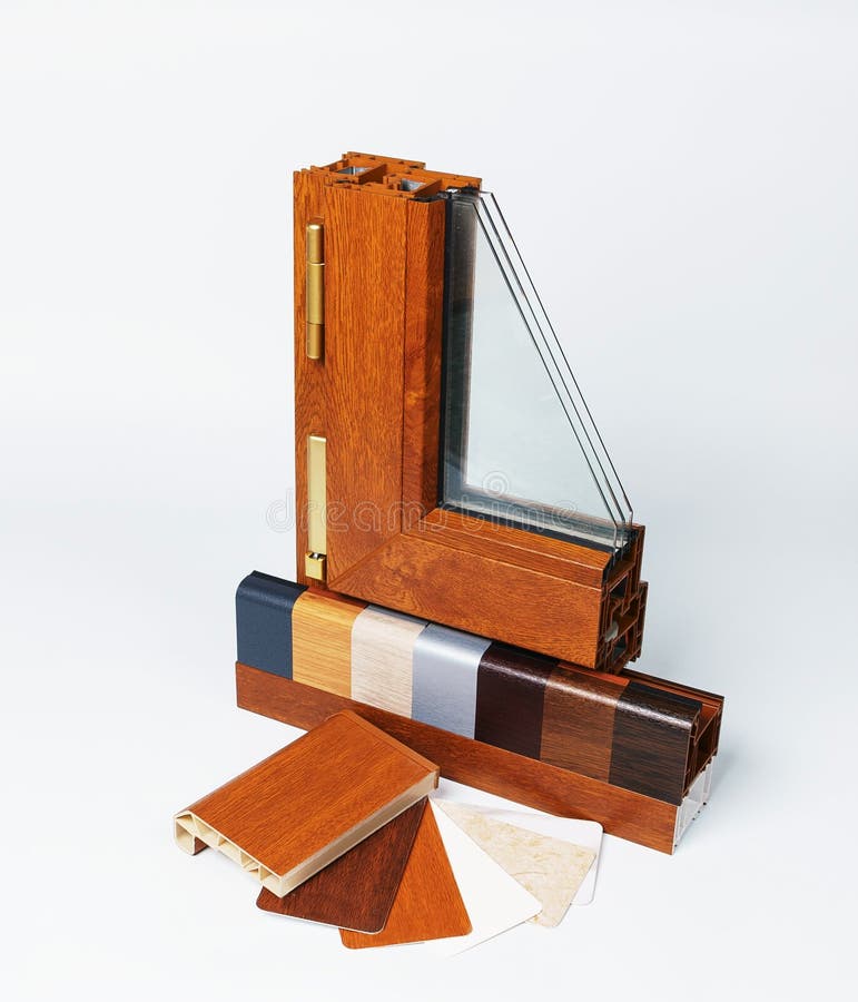 Plastic Window Section with Sample,color Samples of Window Sill, on ...