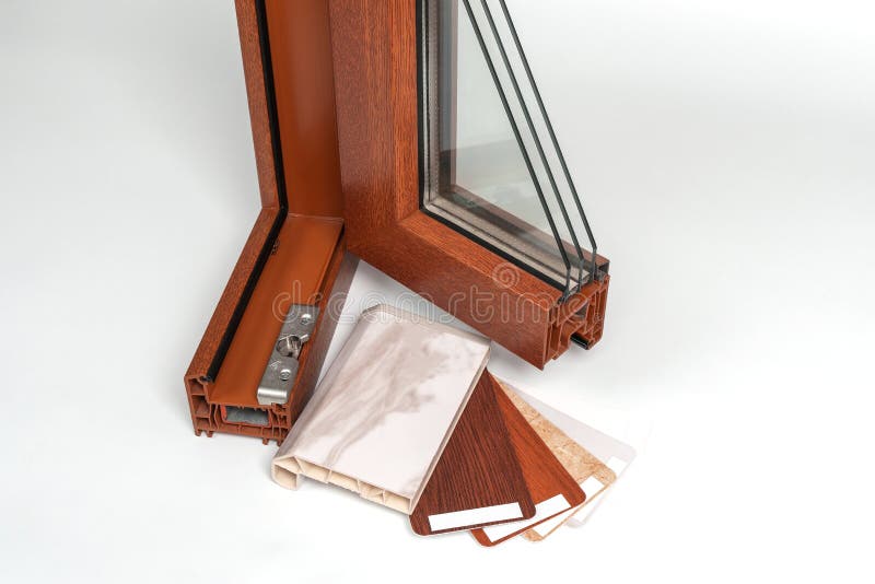 Plastic Window Section with Sample,color Samples of Window Sill, on ...