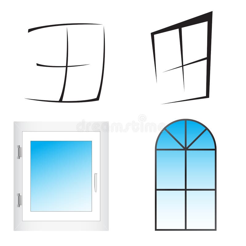 Plastic Window. Vector Illustration Stock Vector - Illustration of ...