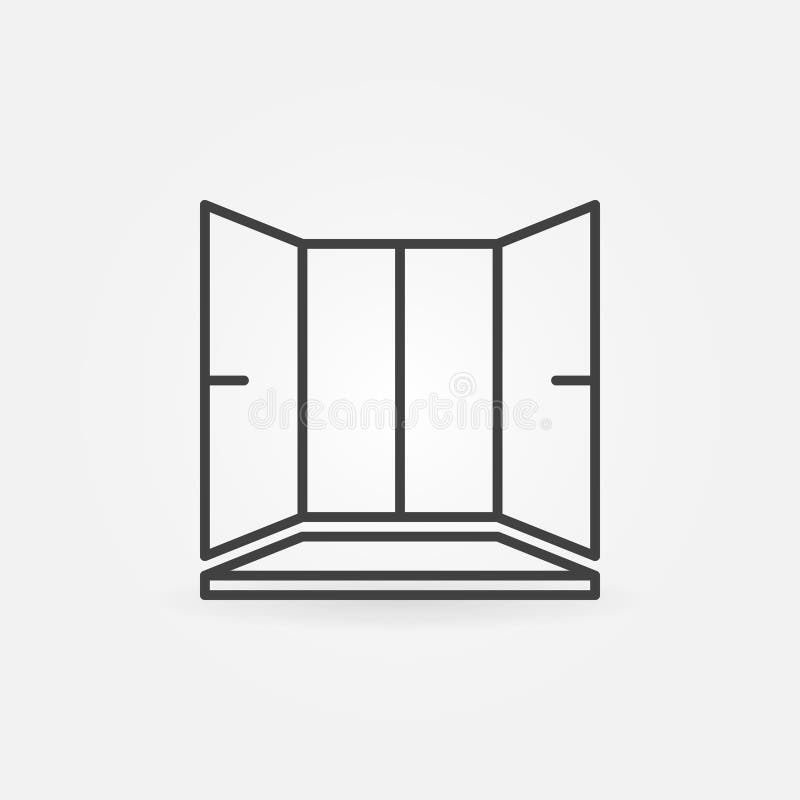 Window Icon. Vector Open Window Symbol in Thin Line Style Stock Vector ...