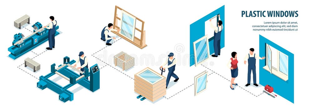 Plastic Windows Infographics Stock Vector - Illustration of ...