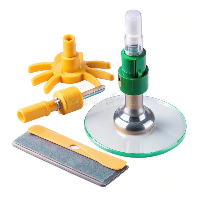 Plastic Windshield Repair Kit with Resin Applicator Stock Illustration ...