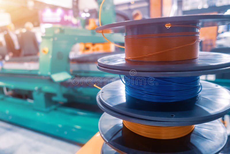 Plastic Wire for 3D Printer Stock Photo - Image of filament, role ...