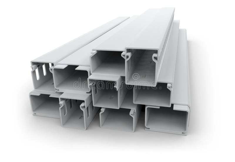 Plastic wiring duct stock image. Image of raceway, angle - 31477925