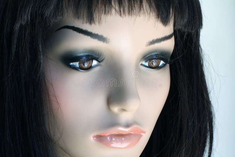 Plastic Woman stock photo. Image of face, doll, white - 27042426