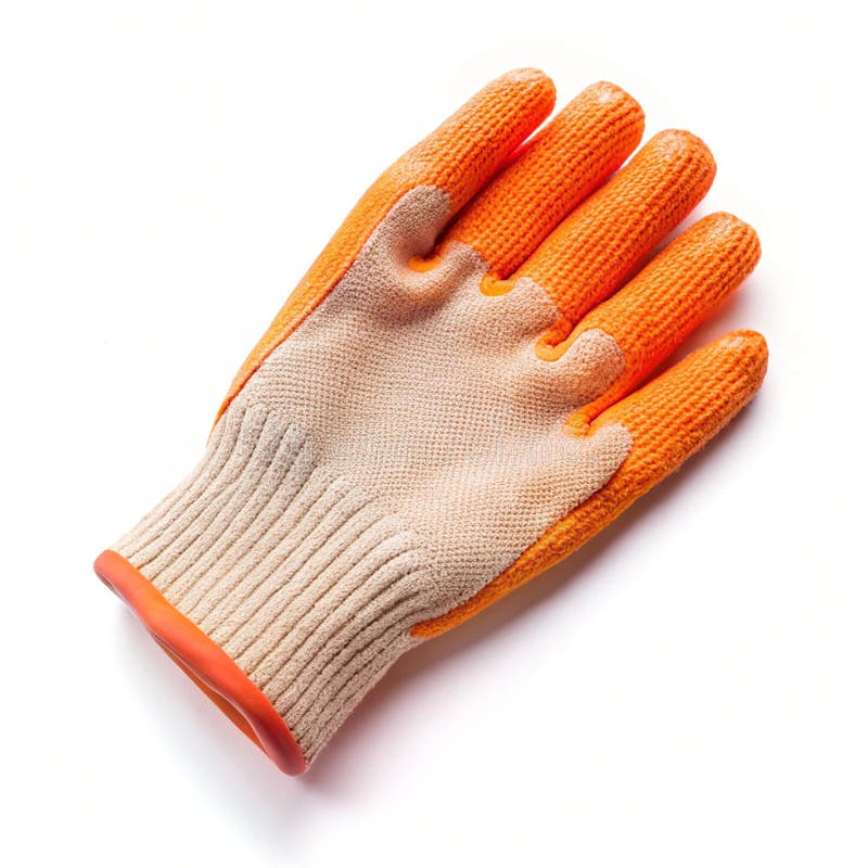 Plastic Work Glove Coated with Rubber Grip for Better Handling Stock ...