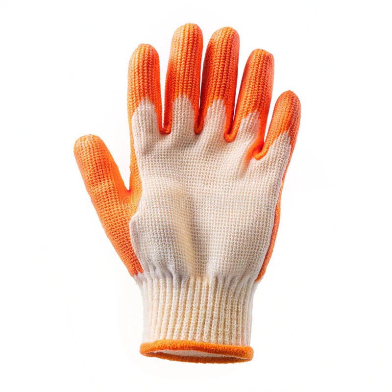 Plastic Work Glove Coated with Rubber Grip for Better Handling Stock ...