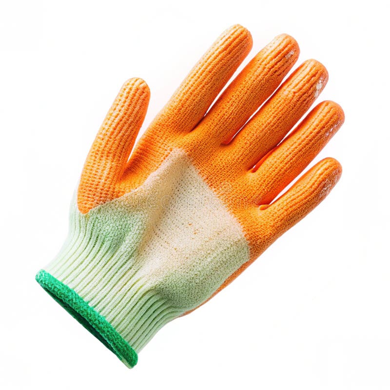 Plastic Work Glove Coated with Rubber Grip for Better Handling Stock ...