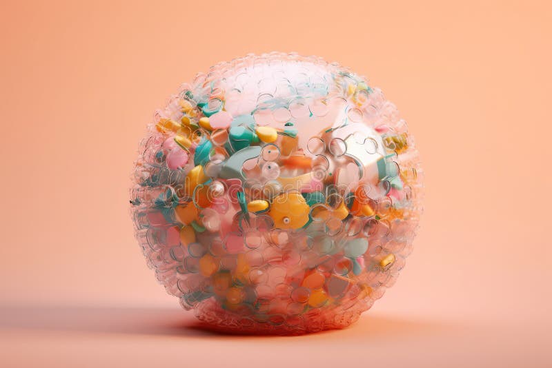 Plastic World Win, Planet Earth Surrounded with Garbage Stock ...