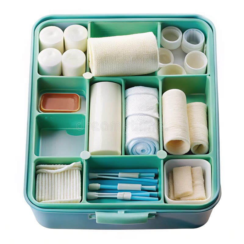 Plastic Wound Care Tray with Separate Compartments Stock Illustration ...