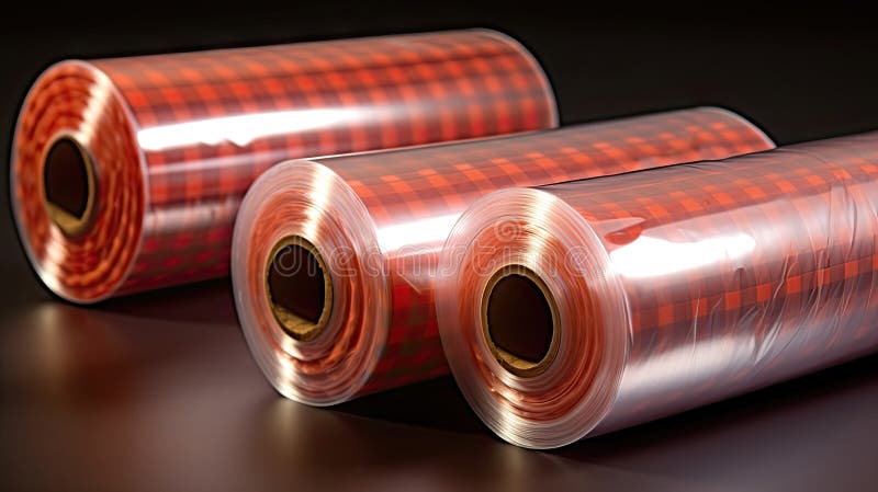 Plastic Wrap Roll. Versatile Thin Film for Food Sealing on White ...