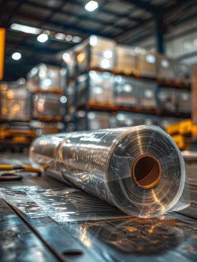 Plastic Wrap Roll Industrial Warehouse Setting Stock Photos - Free ...