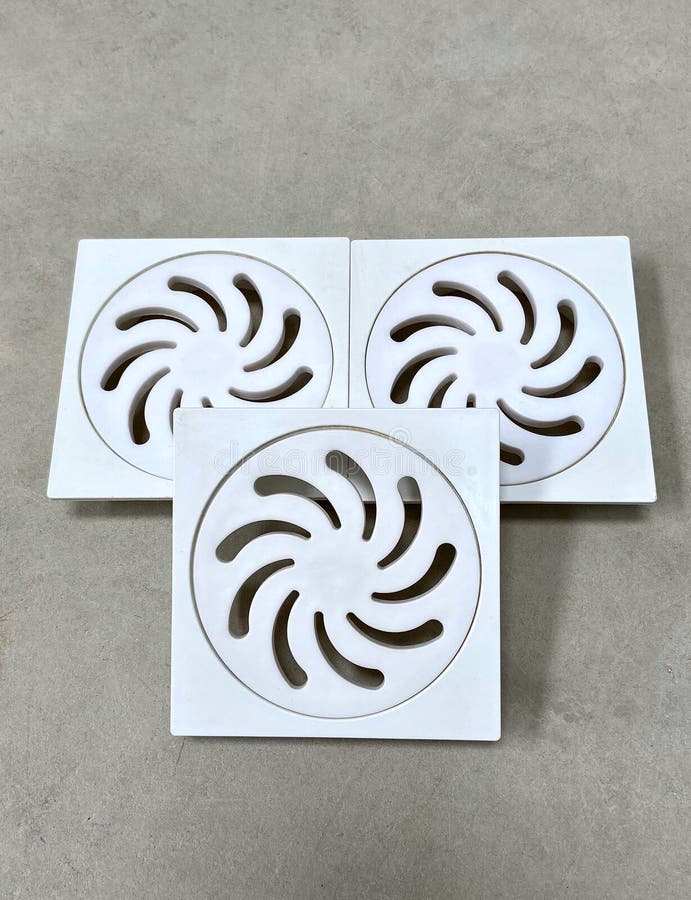 Plastic Yard Drain with Square Shape and Round Lid Stock Photo - Image ...