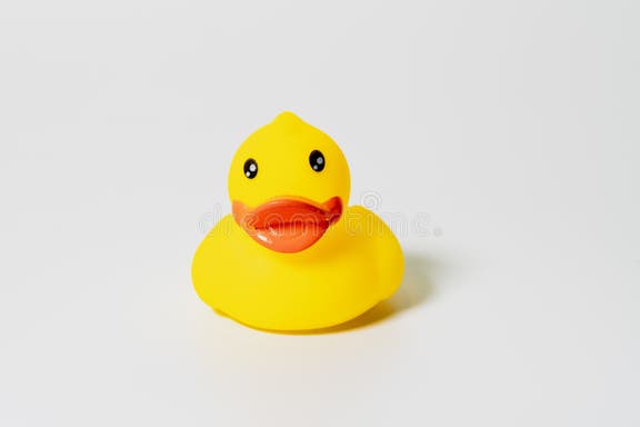 Plastic Yellow Duck - Facing Forward Stock Photo - Image of single ...