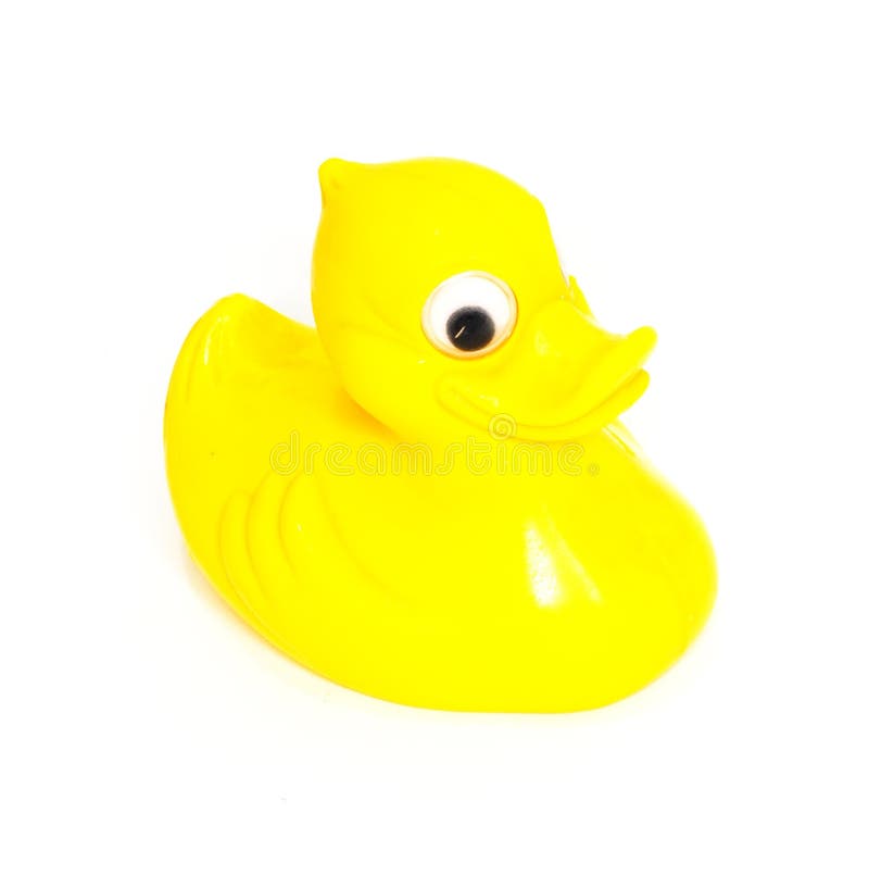 Duck Plushie Doll Isolated on White Background with Shadow Reflection ...