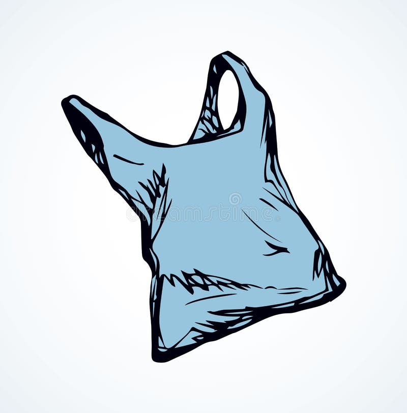 Plastic Zak Vector Tekening Vector Illustratie - Illustration of ...