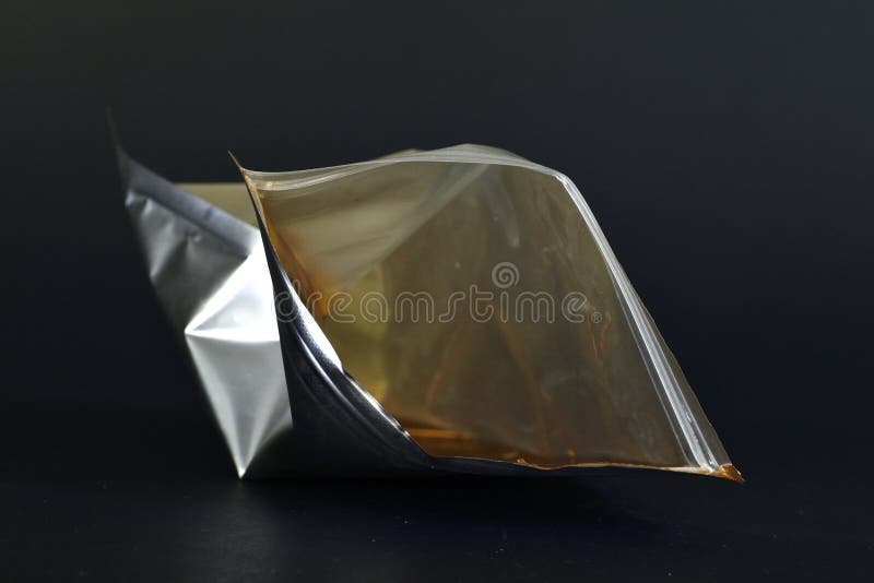 A Plastic Zip Lock Bag Coated with Metal Sheet Inside. Stock Photo ...