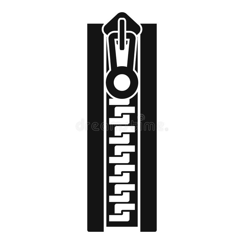 Plastic Zipper Icon, Simple Style Stock Vector - Illustration of ...