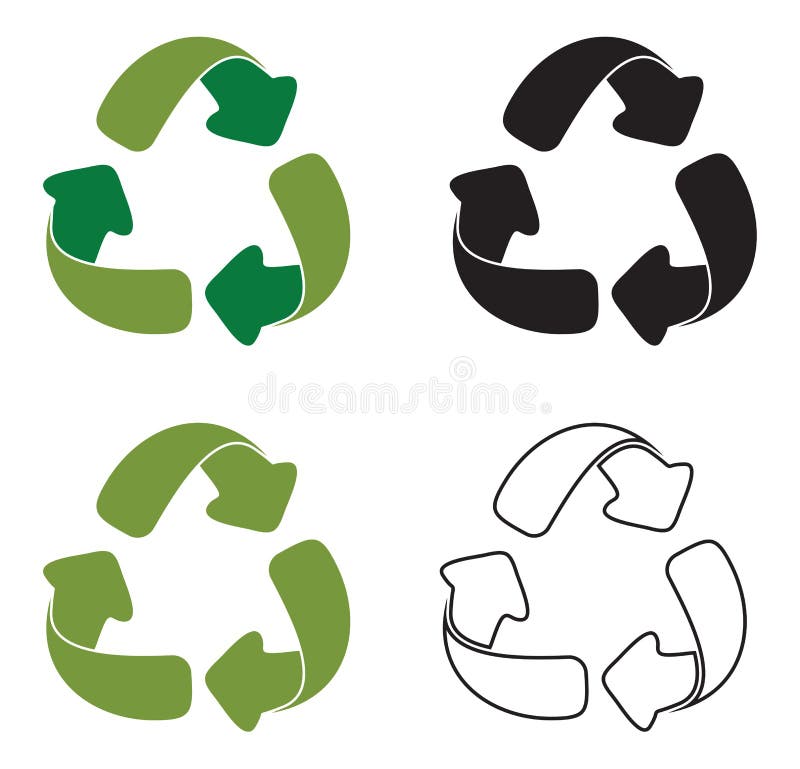 Simboli Del Riciclo Della Plastica Illustrazione Vettoriale ...