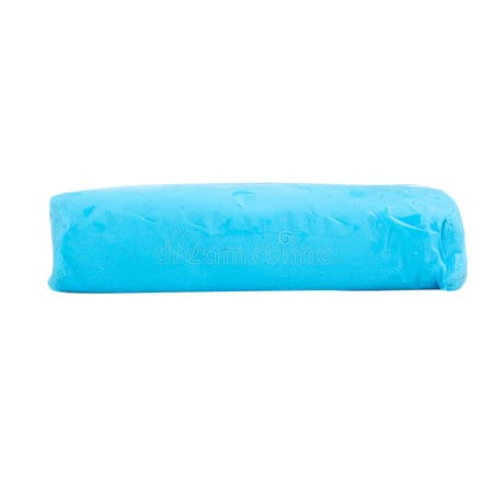 Plasticine Blue Lump Isolated on White Background Stock Photo - Image ...