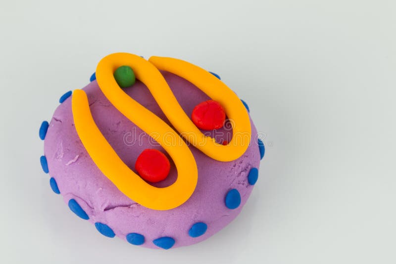 Plasticine cake. stock image. Image of built, brick, preschool - 42386475