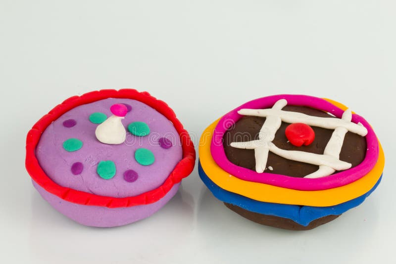 Plasticine cake. stock image. Image of built, brick, preschool - 42386475