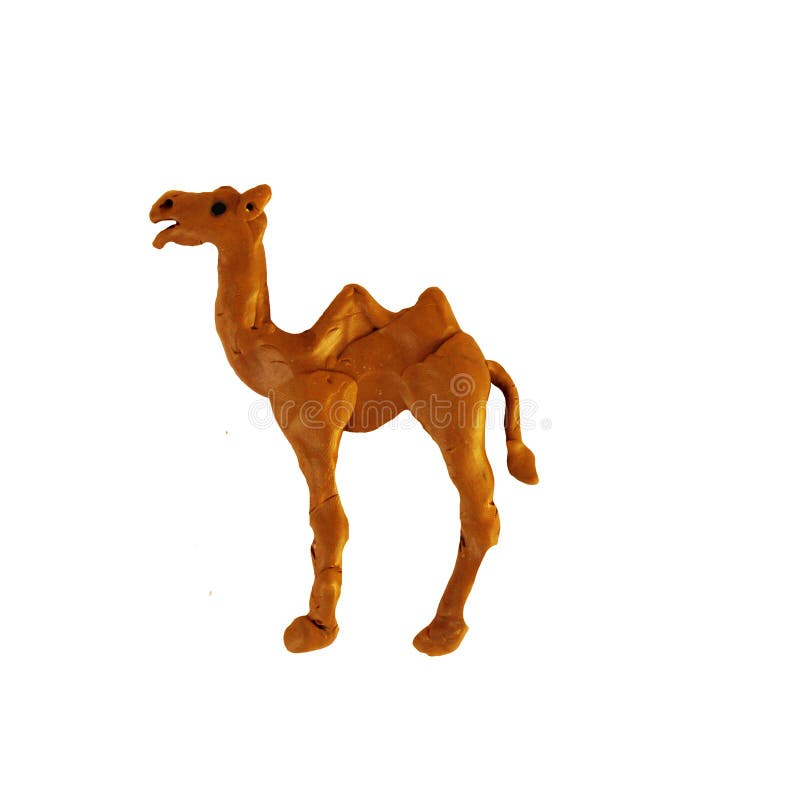 Plasticine Camel Sculpture Isolated Stock Photo - Image of figurine ...