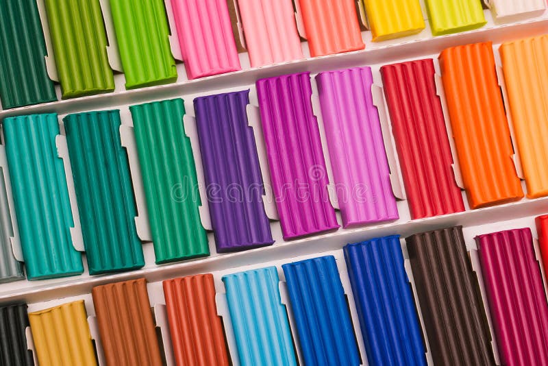 Plasticine of Different Colors. Multi-colored Pieces of Clay for ...