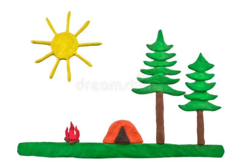 Plasticine Dream of a Vacation Stock Image - Image of play, concepts ...