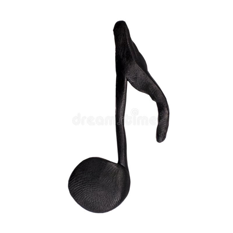 Plasticine Eighth Note Isolated on White, Music Concept Stock Photo ...