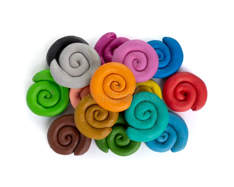 Plasticine Elements Isolated, Modeling Material Clay Pieces, Creativity ...