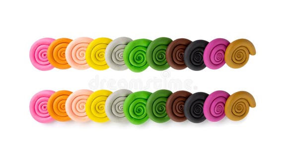 Plasticine Elements Isolated, Modeling Material Clay Pieces, Creativity ...