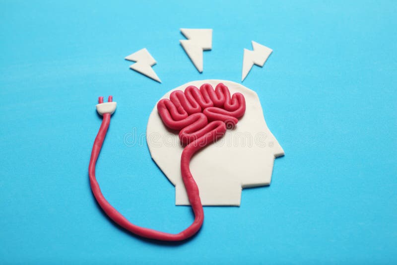 Plasticine Head and Brain Concept. Smart Mind, Neurology Knowledge ...
