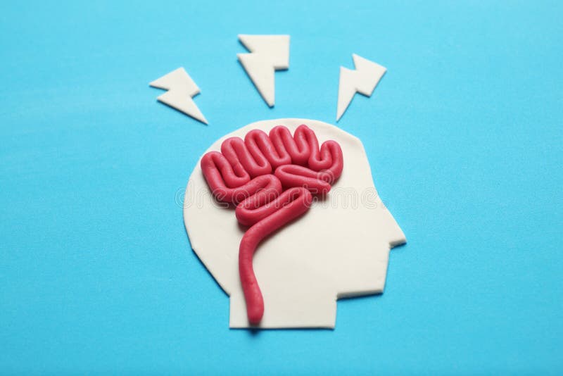 Plasticine Head and Brain Concept. Smart Mind, Neurology Knowledge ...