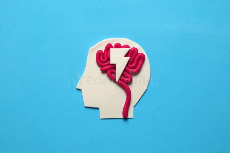 Plasticine Head and Brain Inside. Mental Activity, Psychology Concept ...