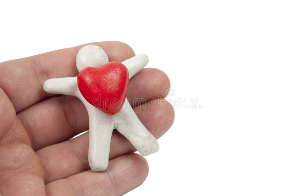 Plasticine heart stock photo. Image of model, isolated - 25060952