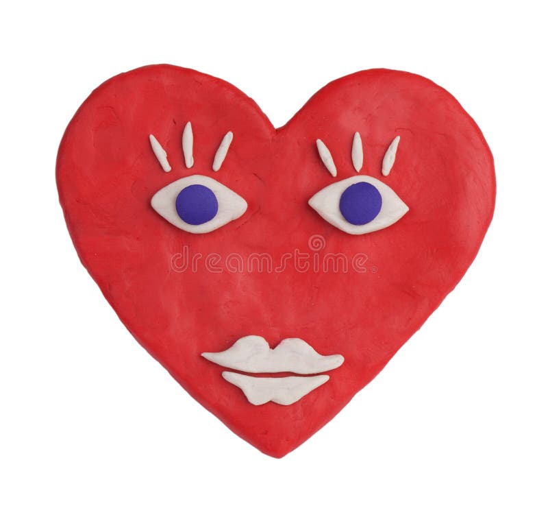 Plasticine heart stock image. Image of valentine, hand - 25060955