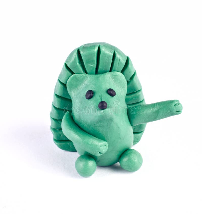 Plasticine hedgehog stock photo. Image of plasticine - 10540196