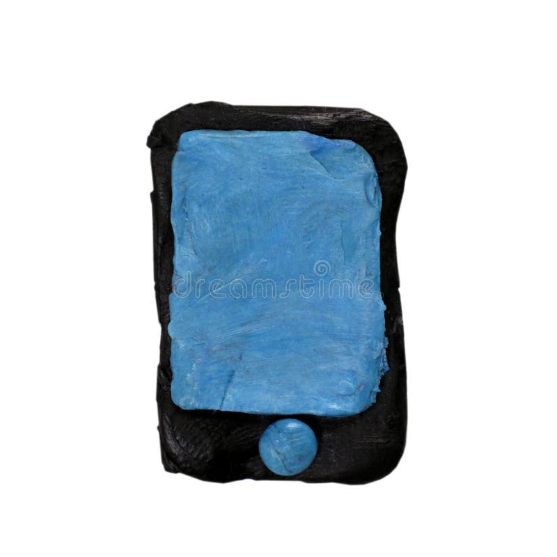 Plasticine Phone or Tablet Isolated on White Stock Photo - Image of ...