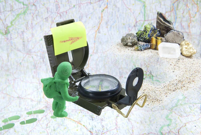 Plasticine Puppet Looking for Treasure Stock Photo - Image of ...