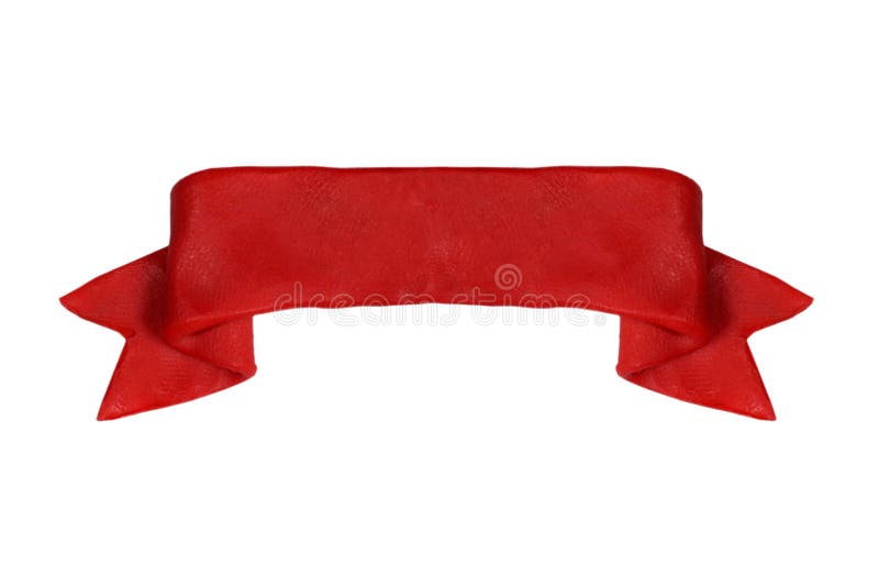 Plasticine Red Ribbon Template Isolated on White Stock Photo - Image of ...