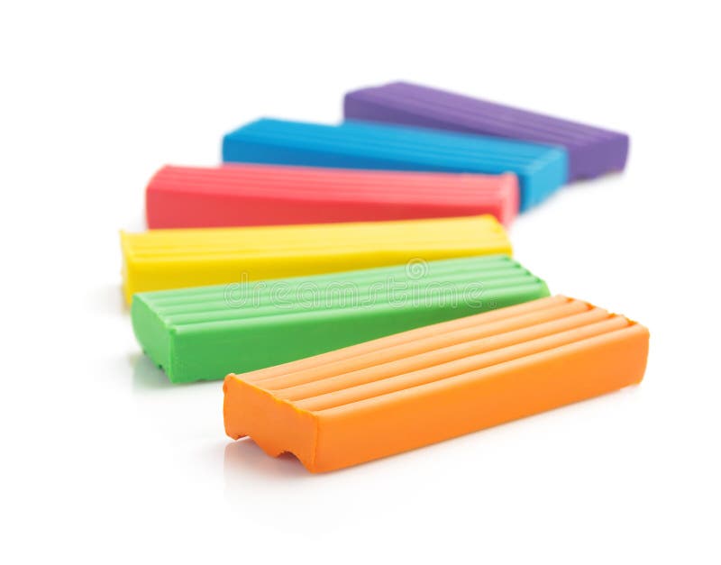 Plasticine Set Isolated on White Stock Image - Image of plastic ...